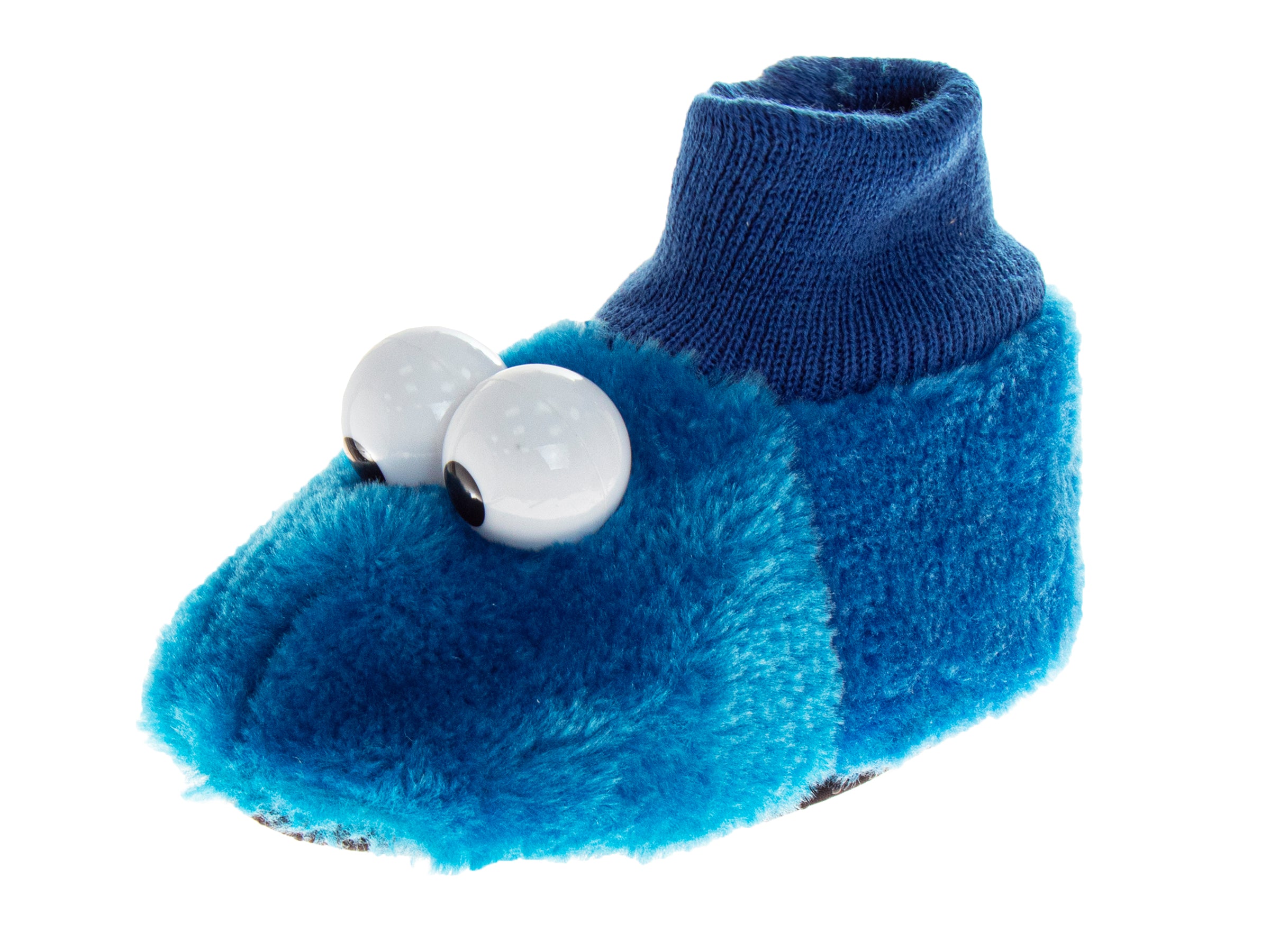 Sesame Street Curious Cookie Monster Dual Sizes Boys Slippers (Toddler ...
