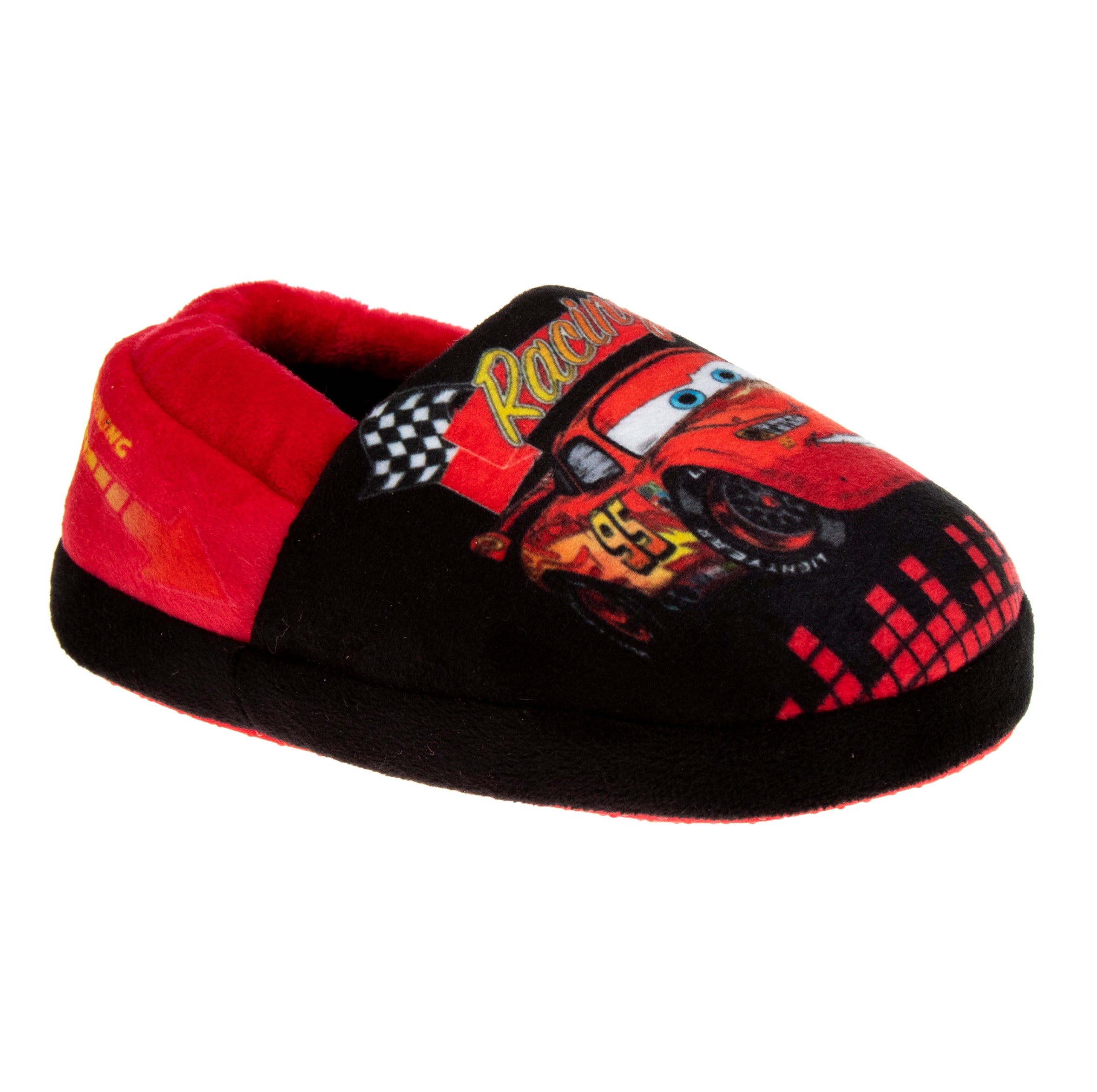 Disney Boys’ Cars Slippers – Lightning McQueen Fuzzy Slippers (Toddler ...